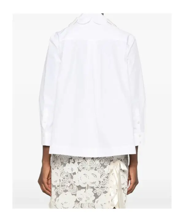 Simone Rocha Long Sleeved Embellished-collar Shirt