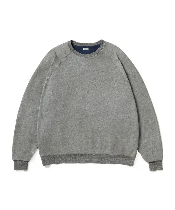 A.PRESSE Retro Lightweight Reversible Sweatshirt - Gray/navy
