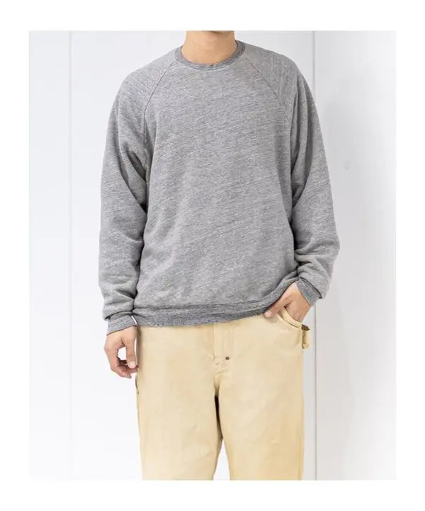 A.PRESSE Retro Lightweight Reversible Sweatshirt - Gray/navy