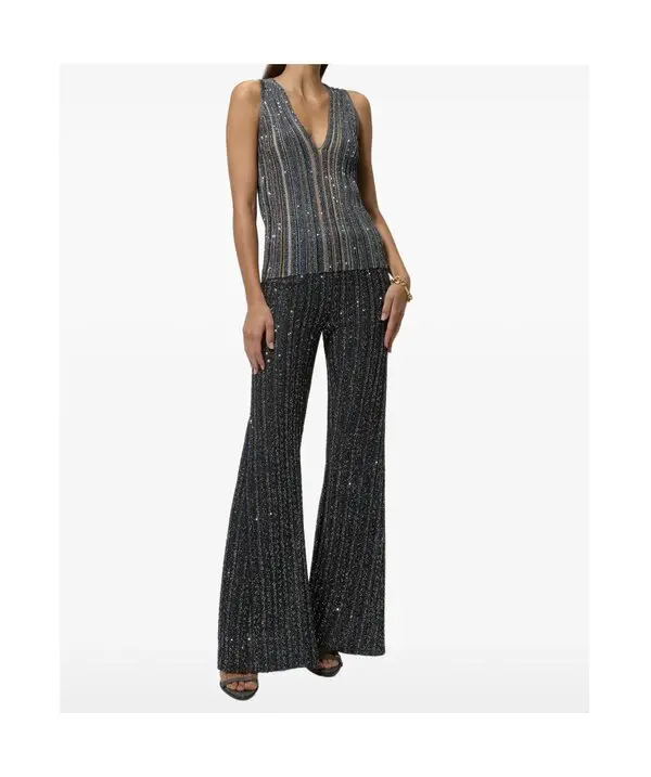 Missoni Sequin-embellished Striped Trousers