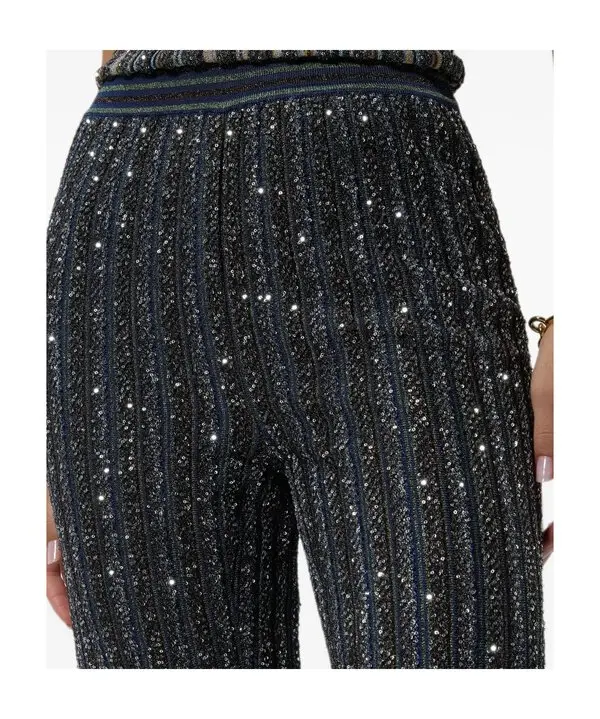 Missoni Sequin-embellished Striped Trousers