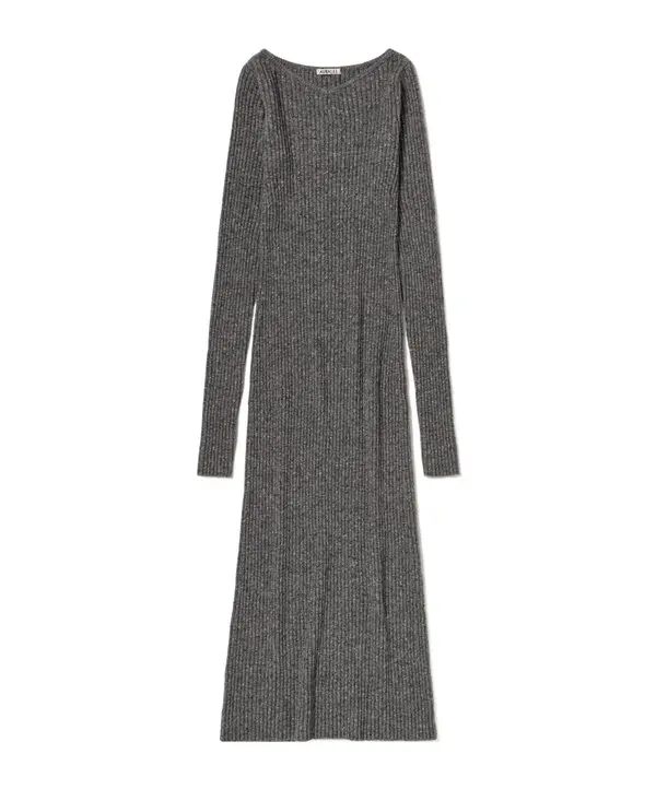 Auralee V-neck Knit Dress