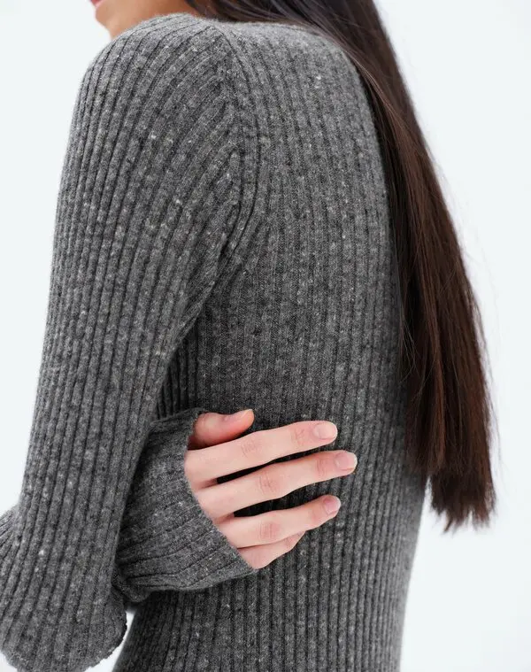 Auralee V-neck Knit Dress