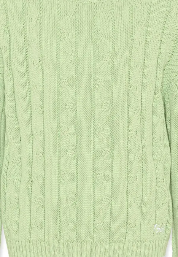 MSGM Long-sleeved Knitted Pullover - Green