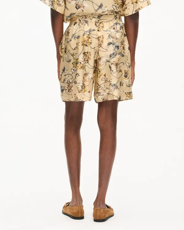 Kenzo Wildflower' Elasticated Shorts In Silk