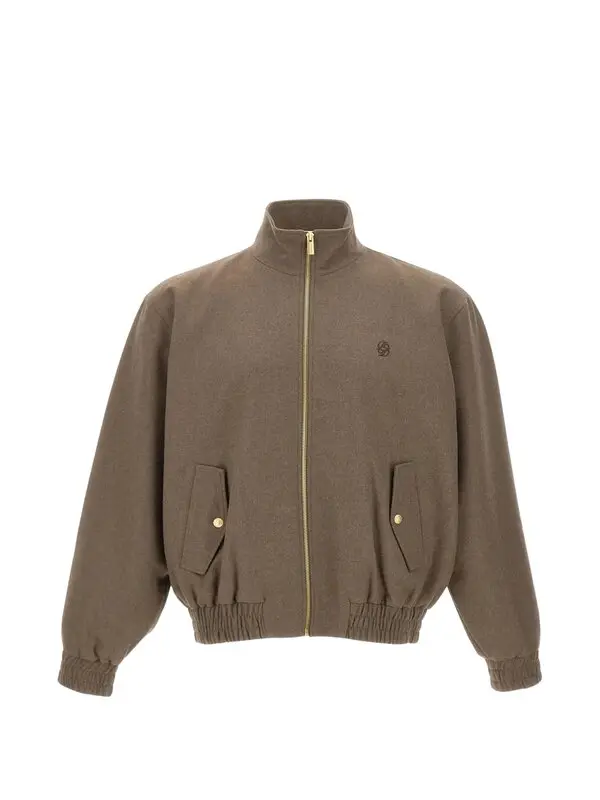 Drole De Monsieur Logo-embroidered Elasticated Jacket