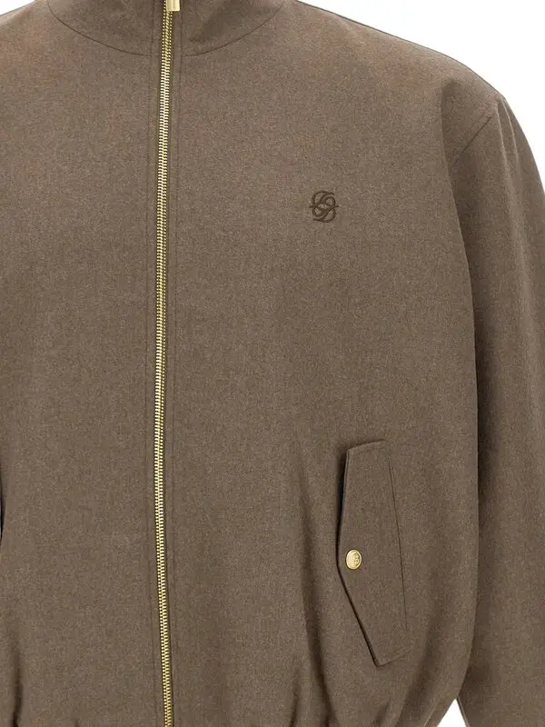 Drole De Monsieur Logo-embroidered Elasticated Jacket