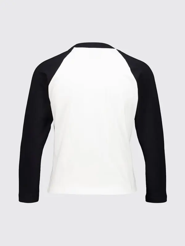Casablanca Long-sleeved Cotton T-shirt With Contrast Logo - Black