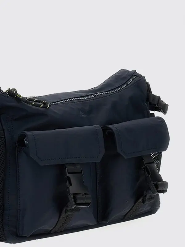 A.p.c. Utility Nylon Crossbody Bag With Patch Pocket And Carabiner - Blue