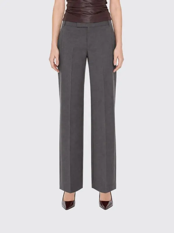 Patrizia Pepe Mid-rise Straight-leg Trousers In Viscose Blend With Belt Loops