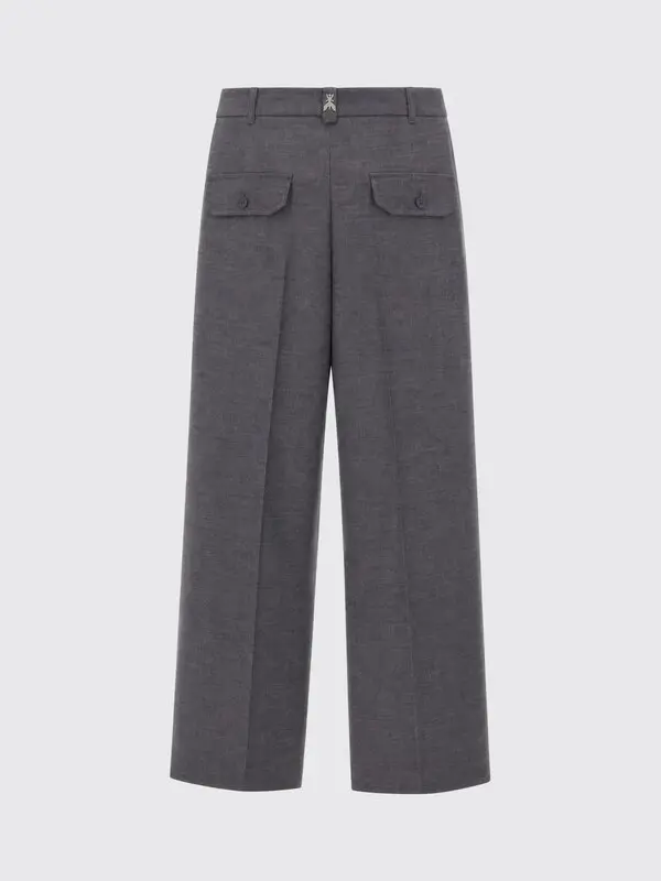 Patrizia Pepe Mid-rise Straight-leg Trousers In Viscose Blend With Belt Loops