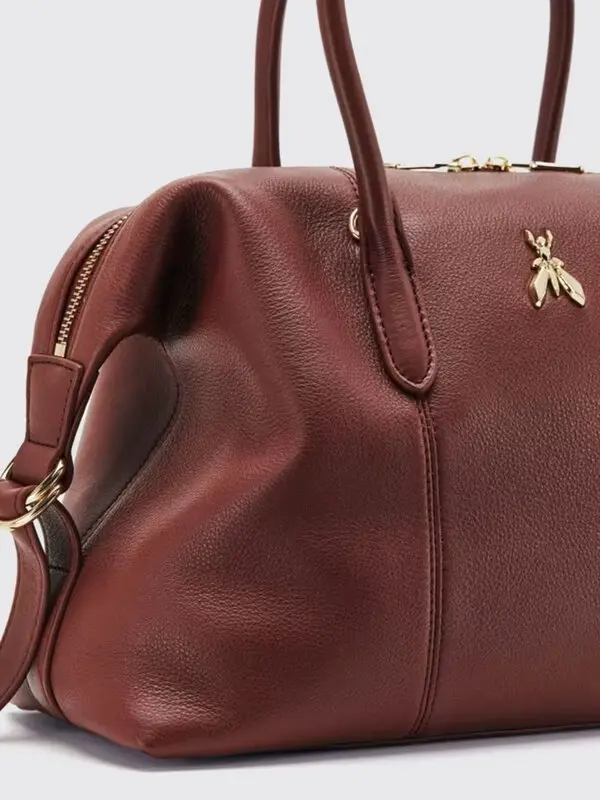 Patrizia Pepe Calfskin Handbag With Fly Logo And Removable Shoulder Strap