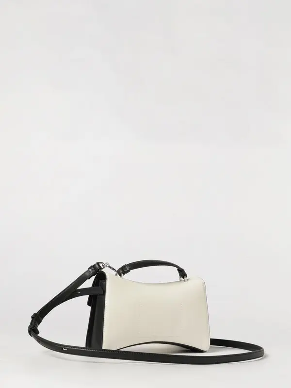 Karl Lagerfeld Full-grain Leather Handbag With Bicolour Monogram