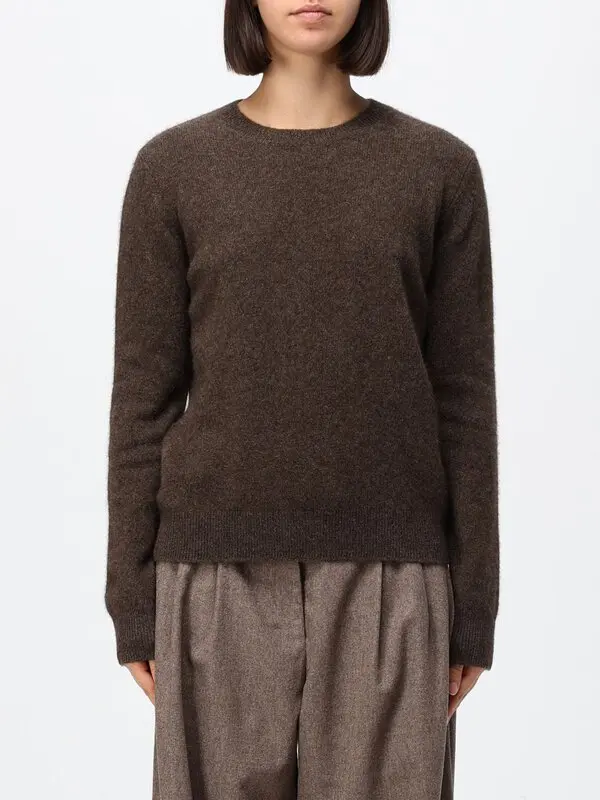Max Mara Pure Yak Wool Crew-neck Jumper With Long Sleeves - Brown