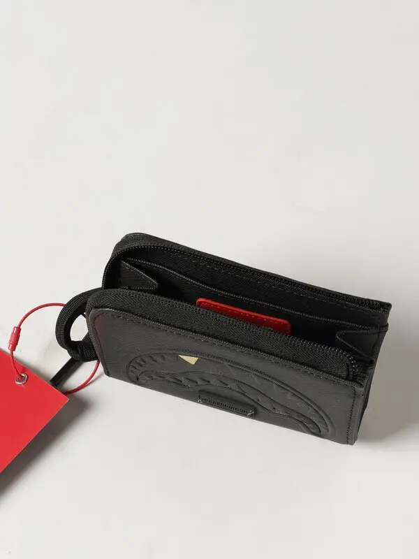 SPRAYGROUND Pvc Card Holder With Zip And Impressed Shark Logo