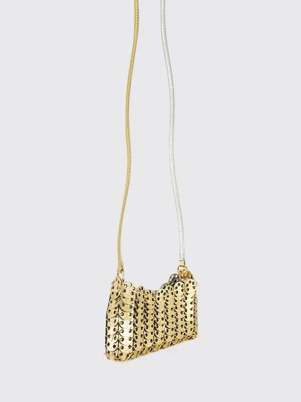 Rabanne 1969 Nano Mini Metal Crossbody Bag With Leather Details
