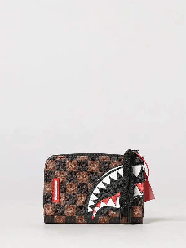 SPRAYGROUND Pvc Card Holder With Check Pattern And Shark Logo