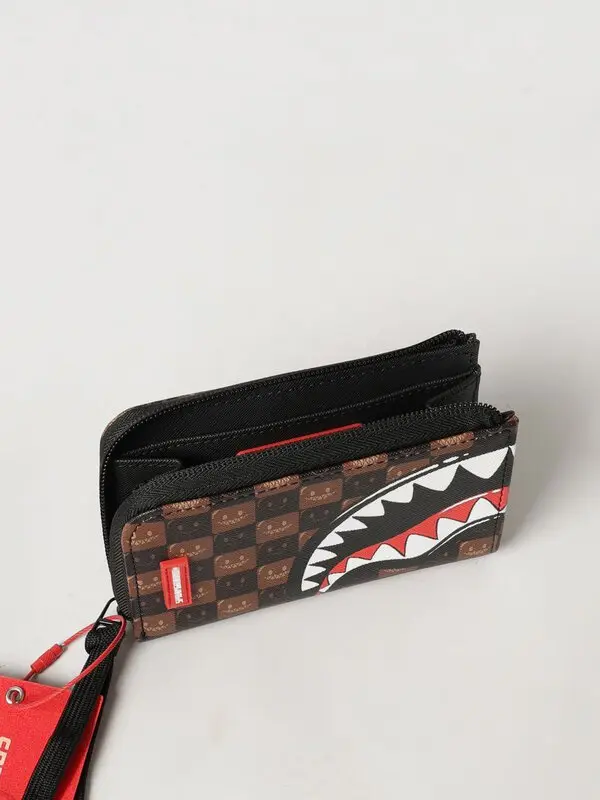 SPRAYGROUND Pvc Card Holder With Check Pattern And Shark Logo