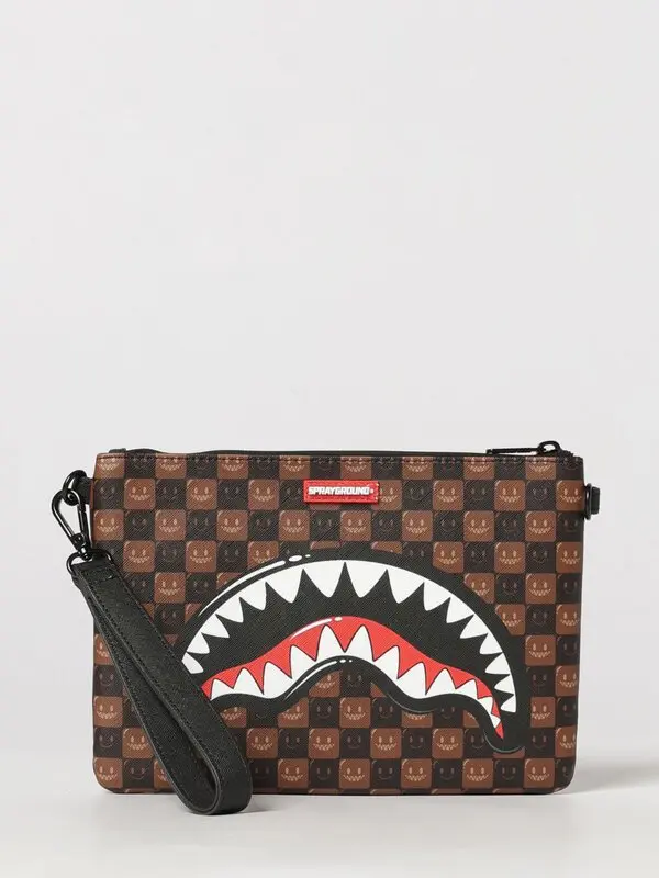 SPRAYGROUND Pvc Document Holder With Check Pattern And Shoulder Strap