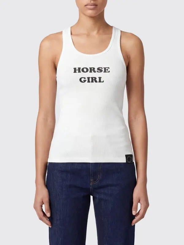 Stella McCartney Slim Fit Cotton Tank Top With Slogan Print