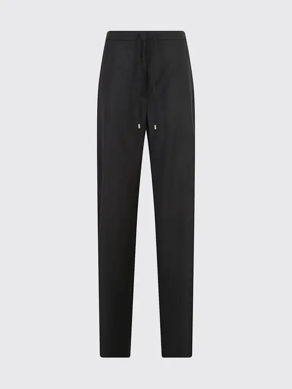 Max Mara Slim Fit Straight-leg Virgin Wool Trousers With Drawstring