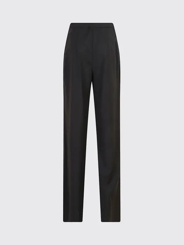 Max Mara Slim Fit Straight-leg Virgin Wool Trousers With Drawstring