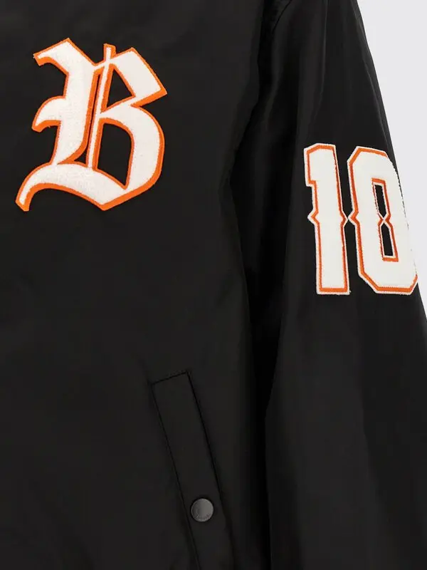 Balenciaga Relaxed Fit Varsity Bomber Jacket In Technical Fabric With Patches