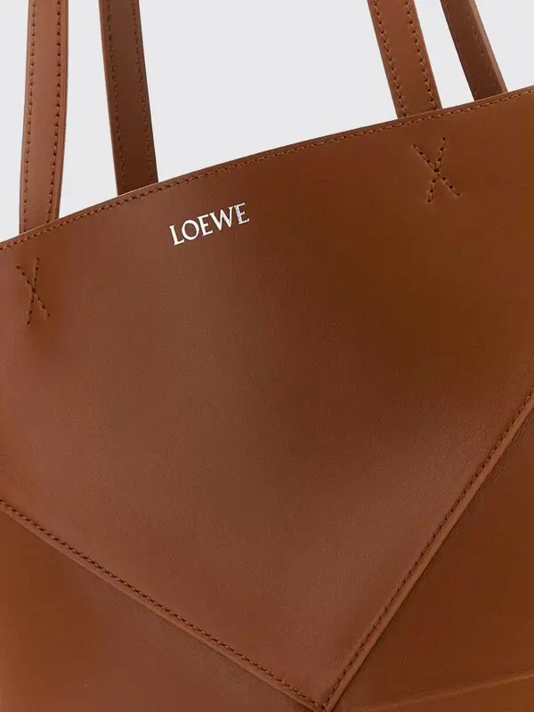 Loewe Puzzle Fold Medium Calfskin Tote Bag With Double Handle