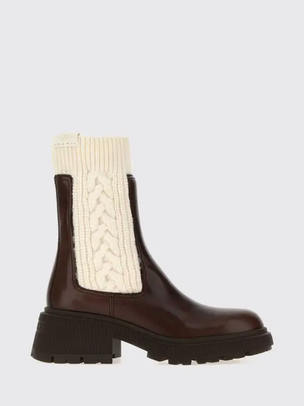 JIMMY CHOO Tamia Bicolour Leather Chelsea Boots With A Chunky Lug Sole