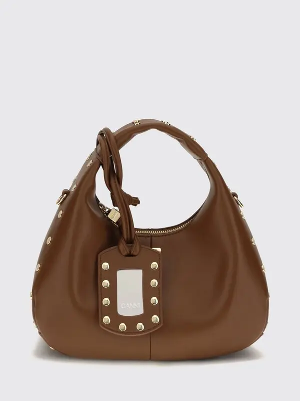 GANNI Mini Recycled Leather Handbag With Butterfly Logo