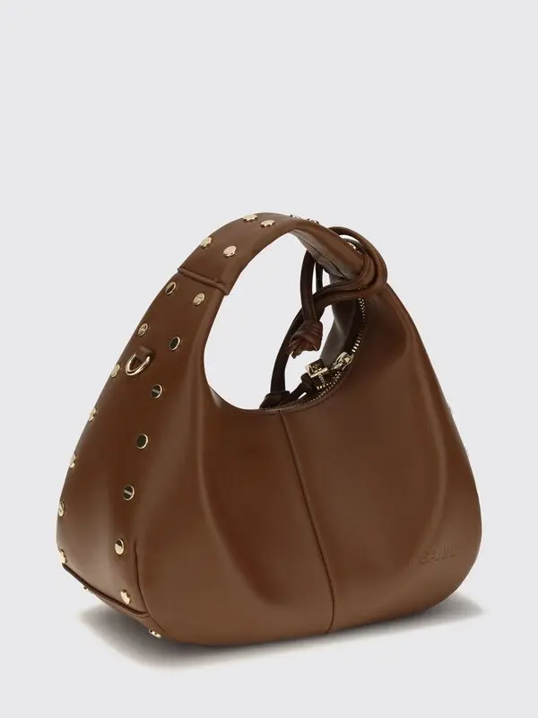GANNI Mini Recycled Leather Handbag With Butterfly Logo