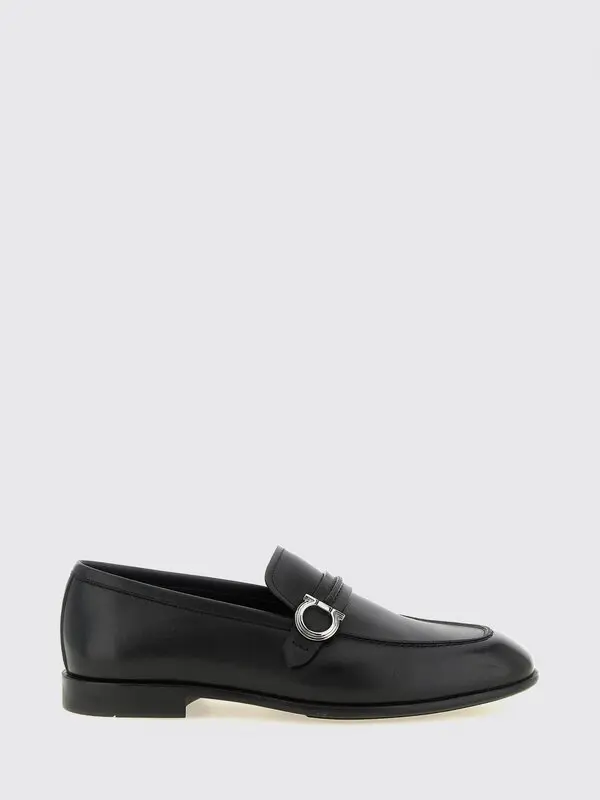 FERRAGAMO Gancini Horsebit Smooth Calfskin Leather Penny Loafers