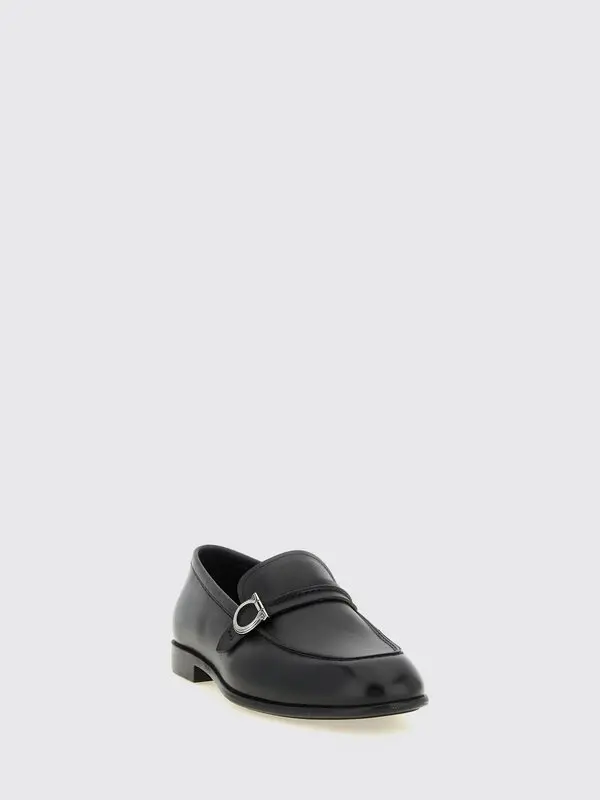 FERRAGAMO Gancini Horsebit Smooth Calfskin Leather Penny Loafers