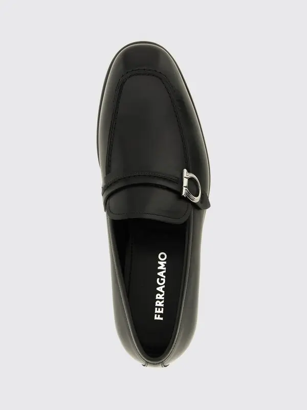FERRAGAMO Gancini Horsebit Smooth Calfskin Leather Penny Loafers