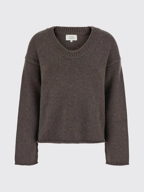 Loulou De Saison Derry 100% Cashmere V-neck Jumper With Dropped Shoulders - Brown