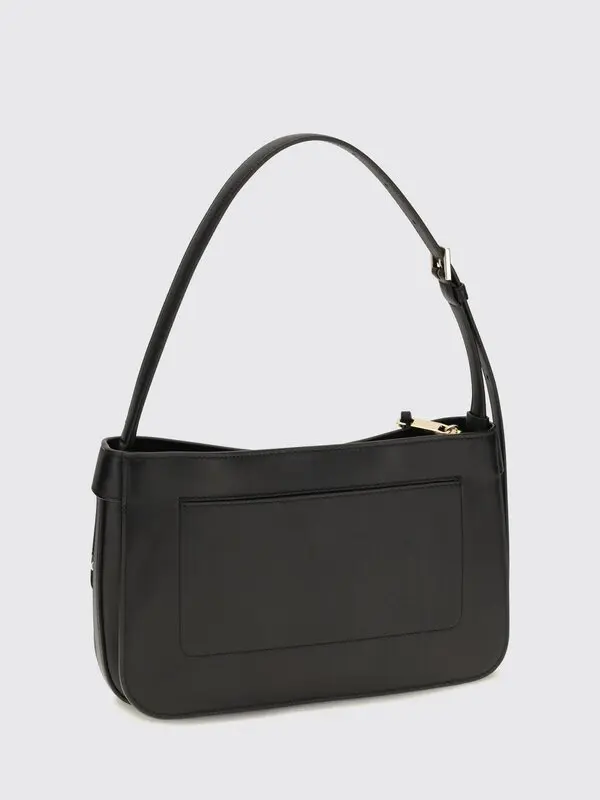 FERRAGAMO Mini Calfskin Leather Shoulder Bag With Gancini Clasp
