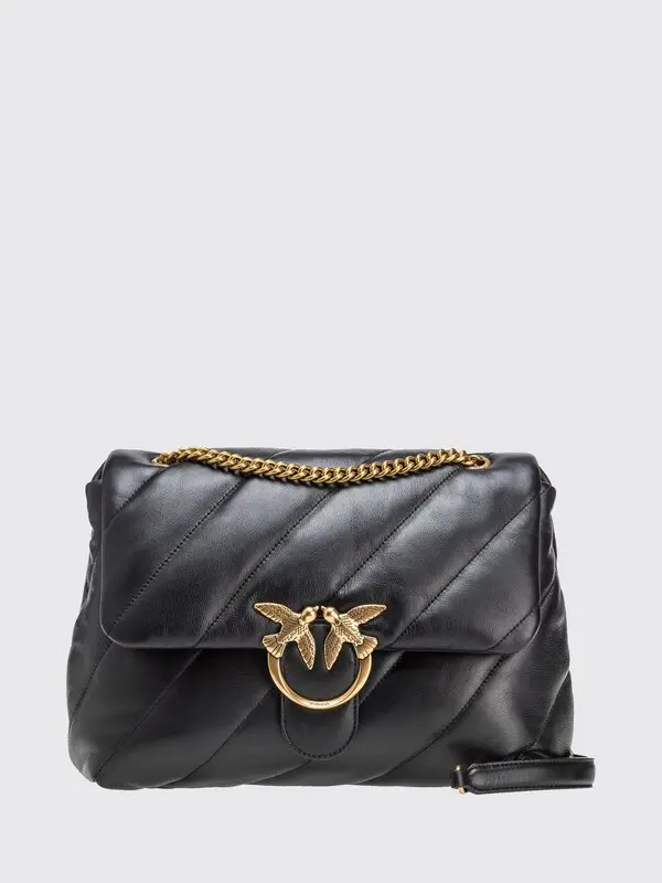 Pinko Classic Love Bag Puff In Quilted Nappa Leather With Love Birds Buckle