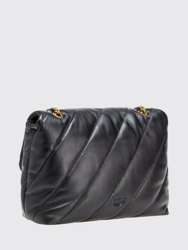Pinko Classic Love Bag Puff In Quilted Nappa Leather With Love Birds Buckle