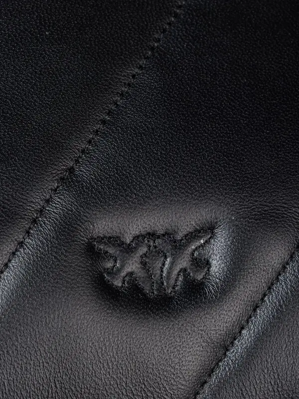 Pinko Classic Love Bag Puff In Quilted Nappa Leather With Love Birds Buckle