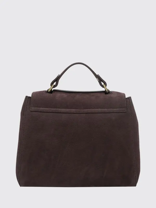 Orciani Sveva Hamme Leather Handbag With Removable Shoulder Strap - Red