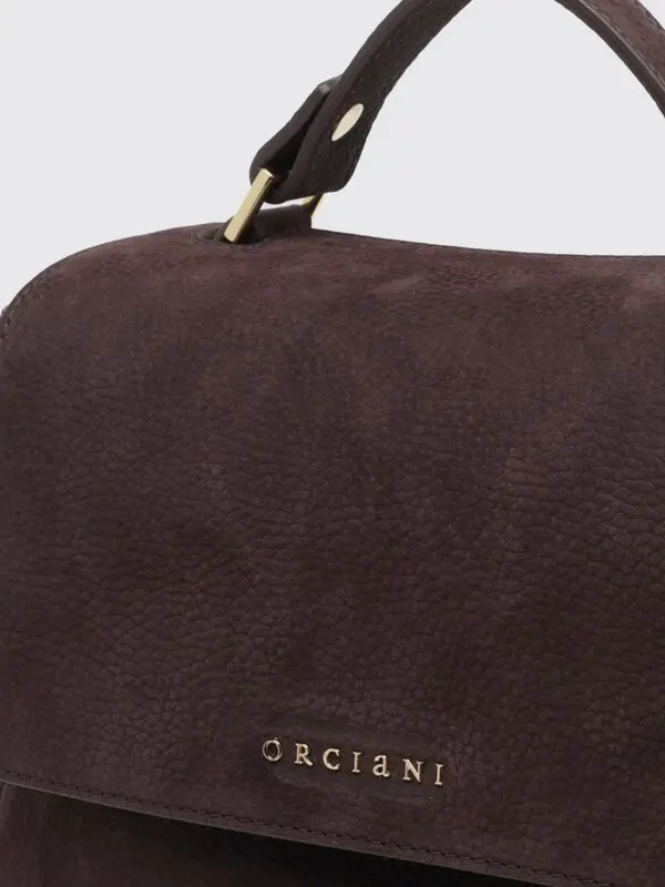 Orciani Sveva Hamme Leather Handbag With Removable Shoulder Strap - Red