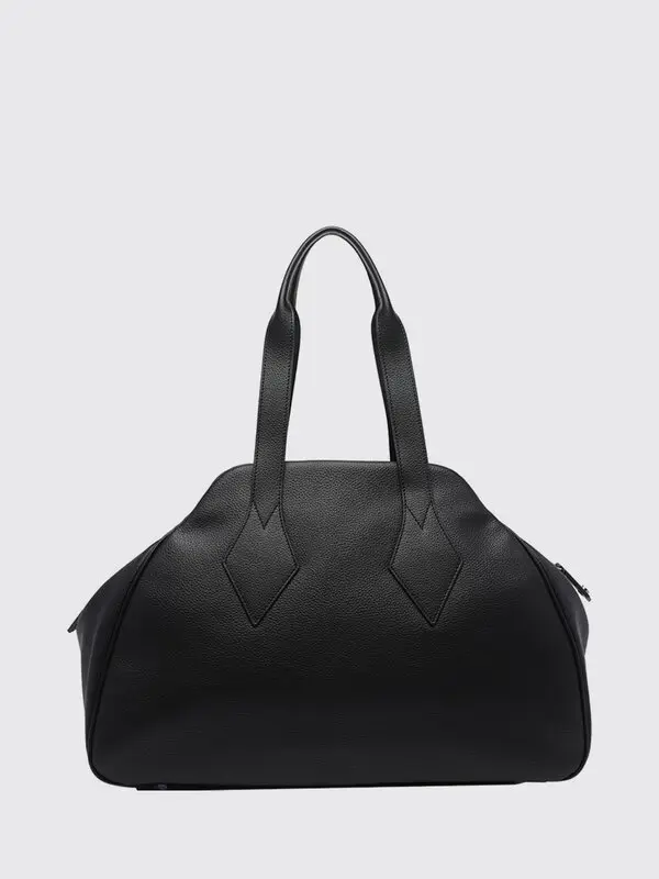 VIVIENNE WESTWOOD Large Yasmine Shoulder Bag With Monogram And Orb Logo - Black
