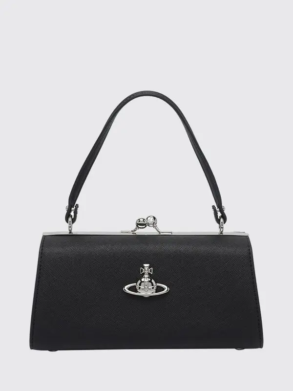 VIVIENNE WESTWOOD Doll Xl Saffiano Synthetic Leather Mini Handbag - Black