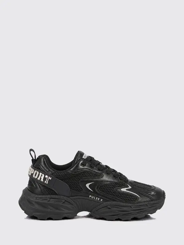 PLEIN SPORT Pulse X Fafs Multi Low Top Sneakers With Notched Sole - Black
