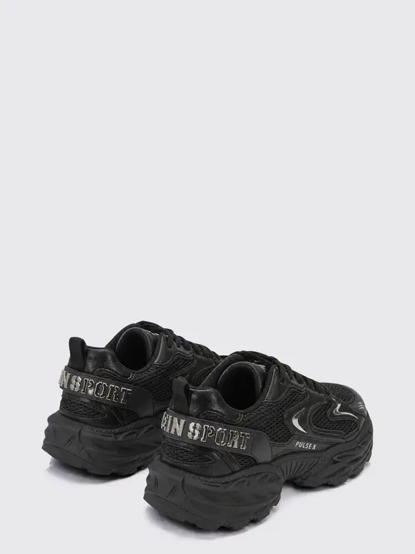 PLEIN SPORT Pulse X Fafs Multi Low Top Sneakers With Notched Sole - Black