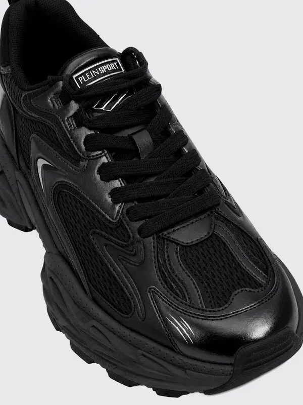 PLEIN SPORT Pulse X Fafs Multi Low Top Sneakers With Notched Sole - Black