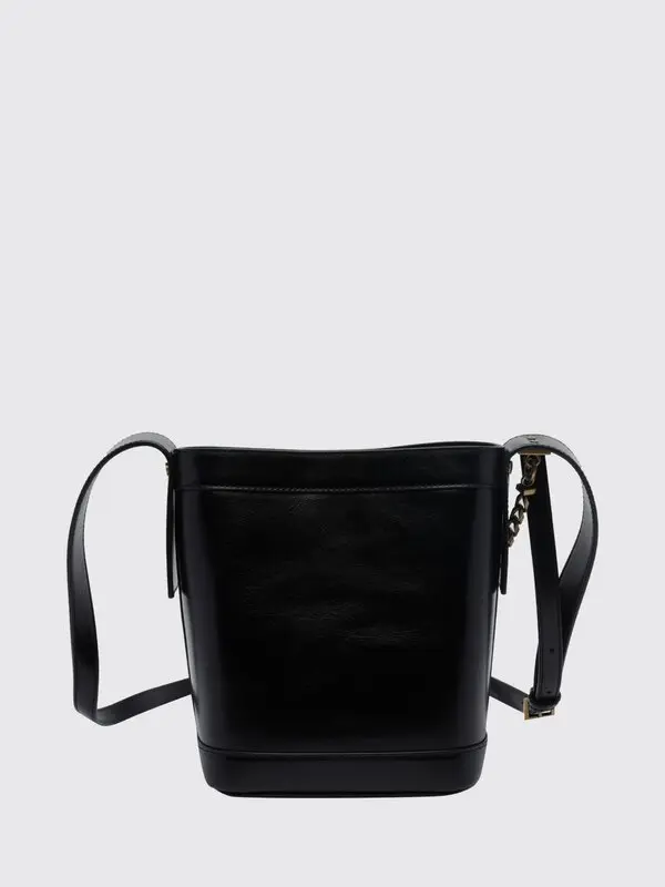 Versace Medusa '95 Leather Mini Bucket Bag With Metal Mesh - Black