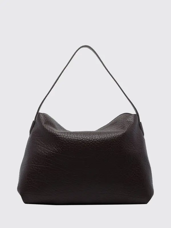 Liu Jo Grained Synthetic Leather Shoulder Bag With Flap Closure - Brown
