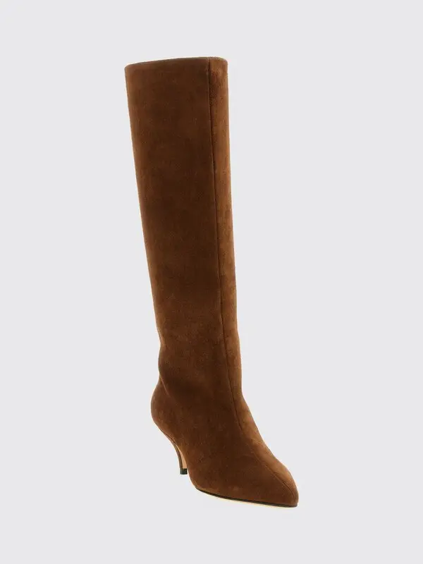 Fabiana Filippi Suede Knee-high Boots With A Medium Heel - Brown