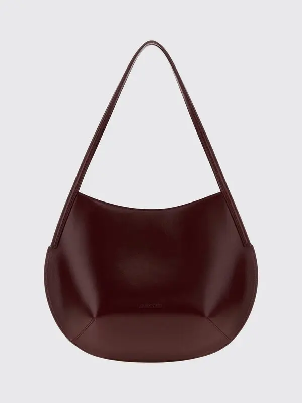 JIL SANDER Kante Ovine Leather Shoulder Bag With A Rounded Design - Hazel